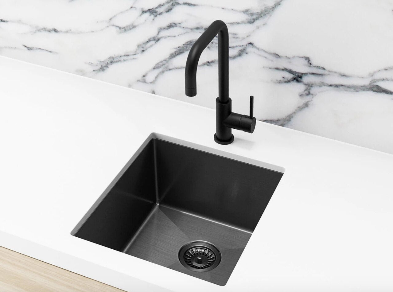 Meir Kitchen Sink, Single Bowl 380 x 440, Shadow – Mimicoco